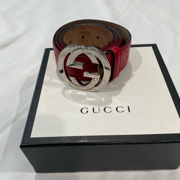 Accessories | Ruby Red Gucci Belt | Poshmark